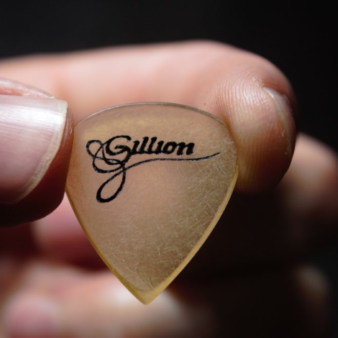 Custom “Gillion” Winspear Guitar Picks – Andy Gillion